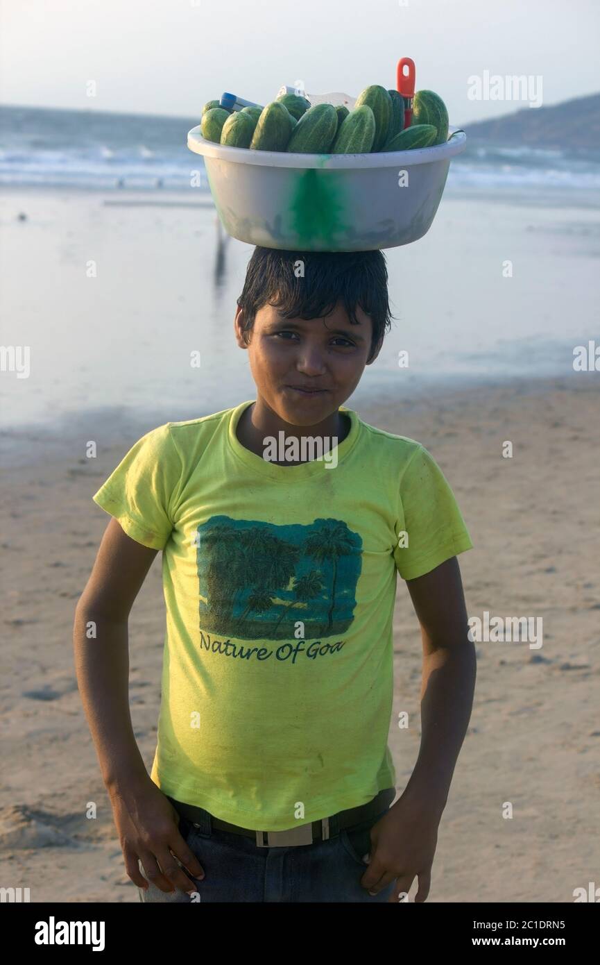 Boy selling cucumbers hi-res stock photography and images - Alamy