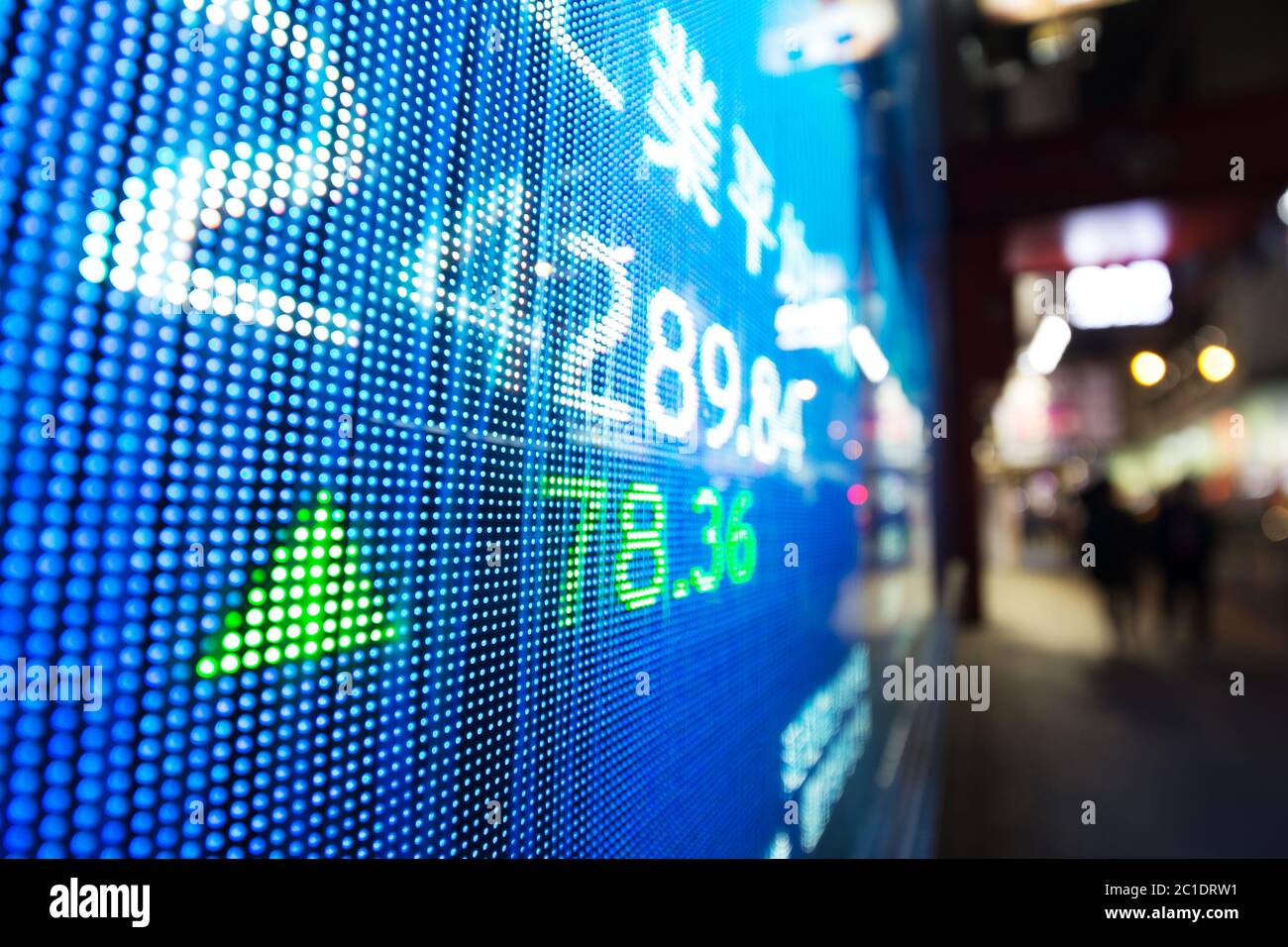 Stock market chart,Stock market data on LED display concept Stock Photo ...