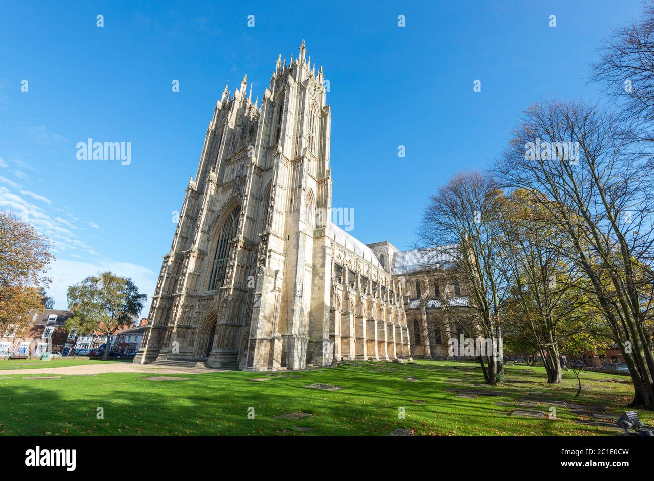 External view of the historic Beverley Minster church in the centre of ...