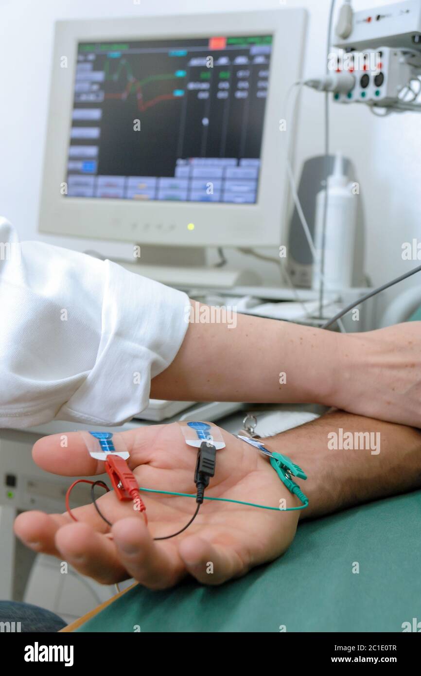 Electrodes on the arm hi-res stock photography and images - Alamy