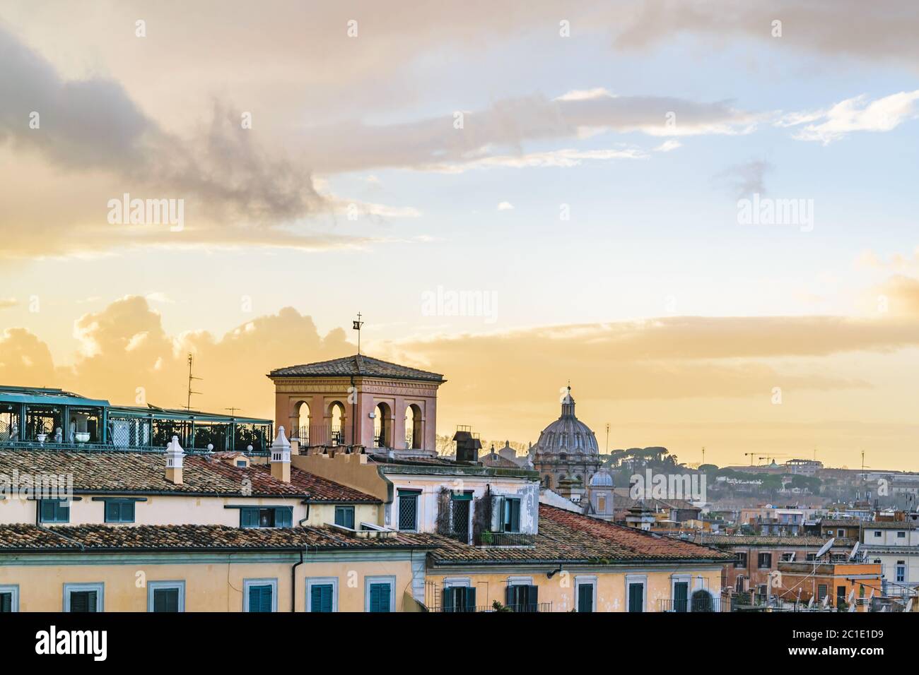 Aerial View Rome Cityscape Stock Photo - Alamy