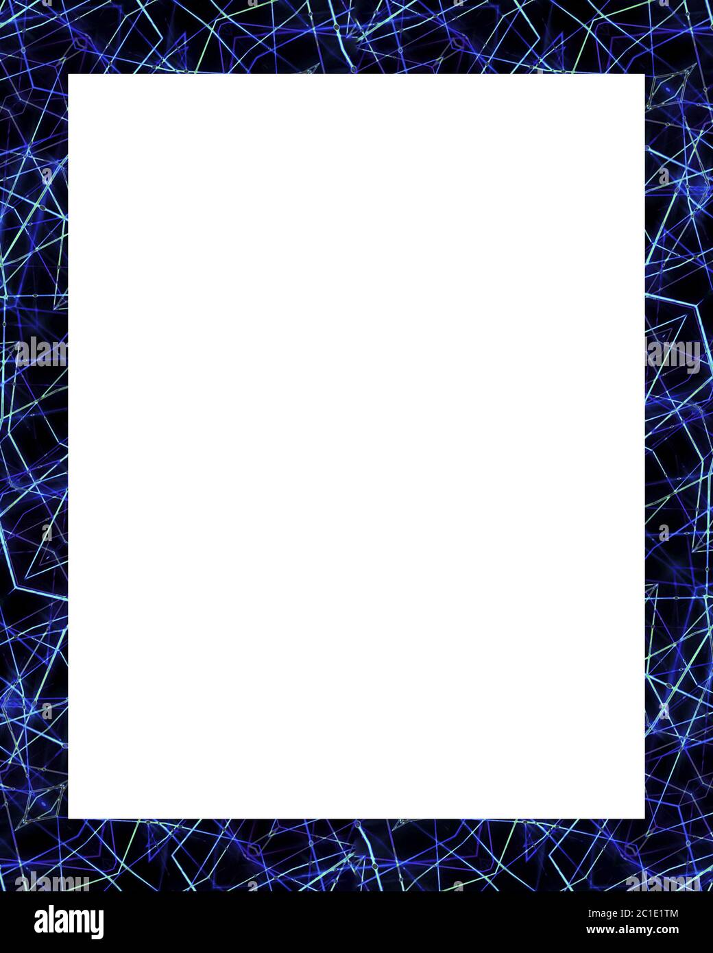 White Frame with Decorated Borders Stock Photo - Alamy