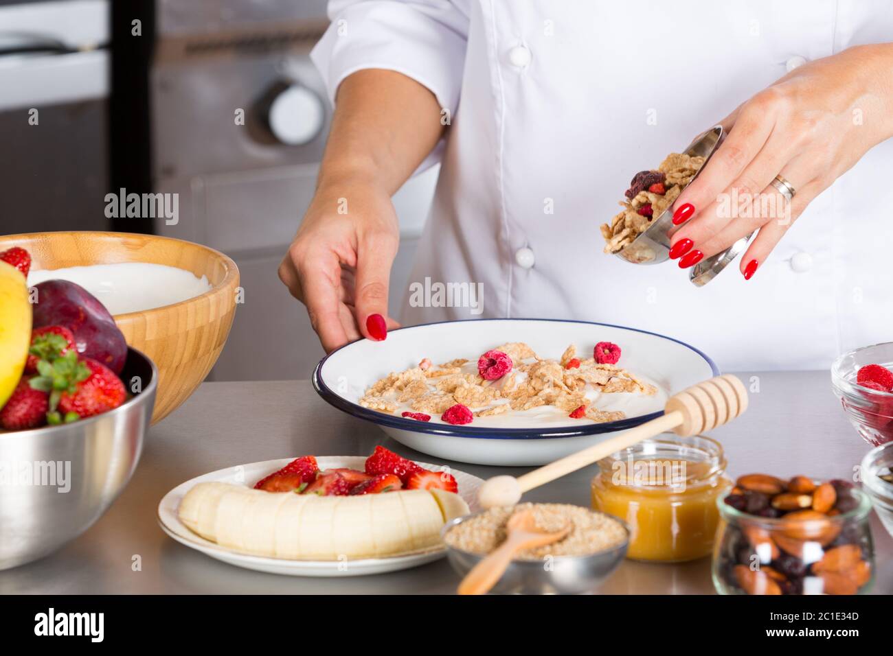 Preparing breakfast fresh fruits hi-res stock photography and images ...