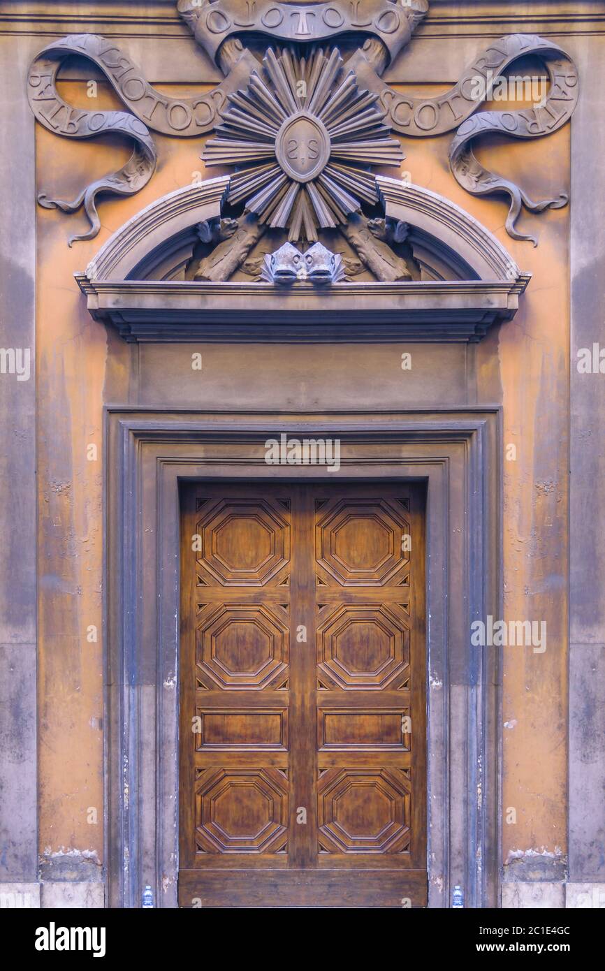 Door Facade, Rome, Italy Stock Photo - Alamy