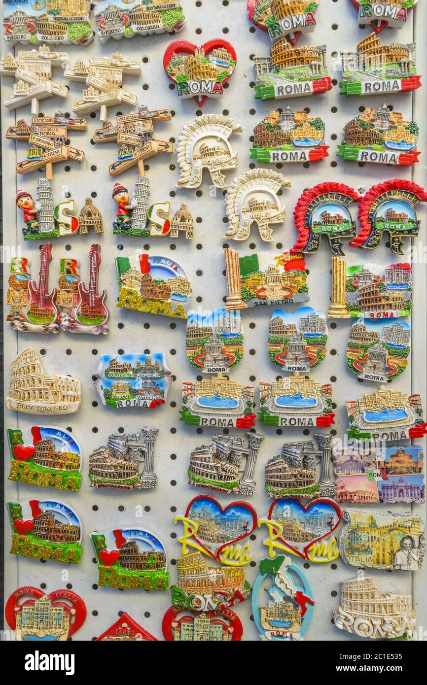 Rome Souvenirs at Store Stock Photo - Alamy