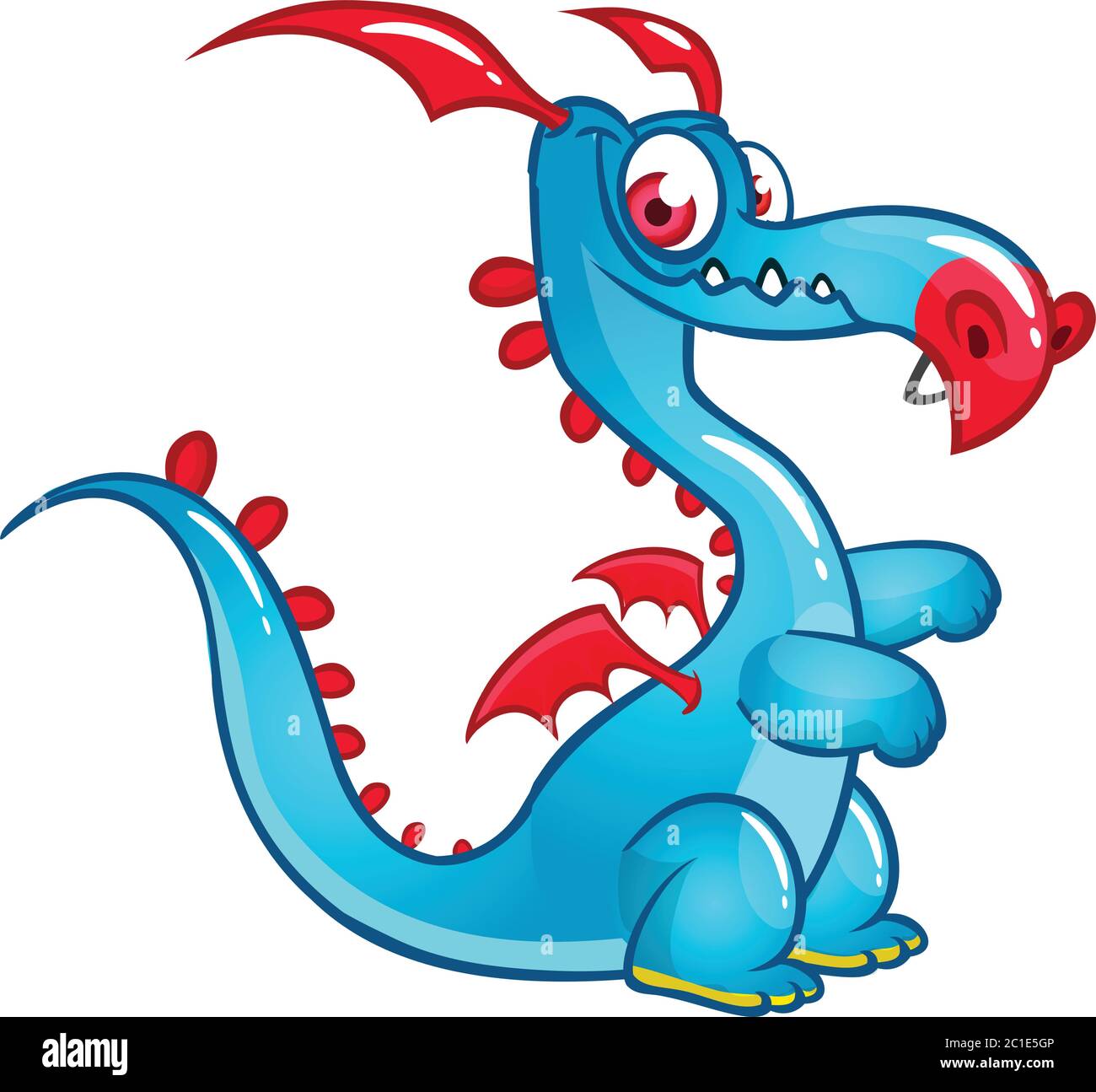 Red lizard icon cartoon illustration hi-res stock photography and ...