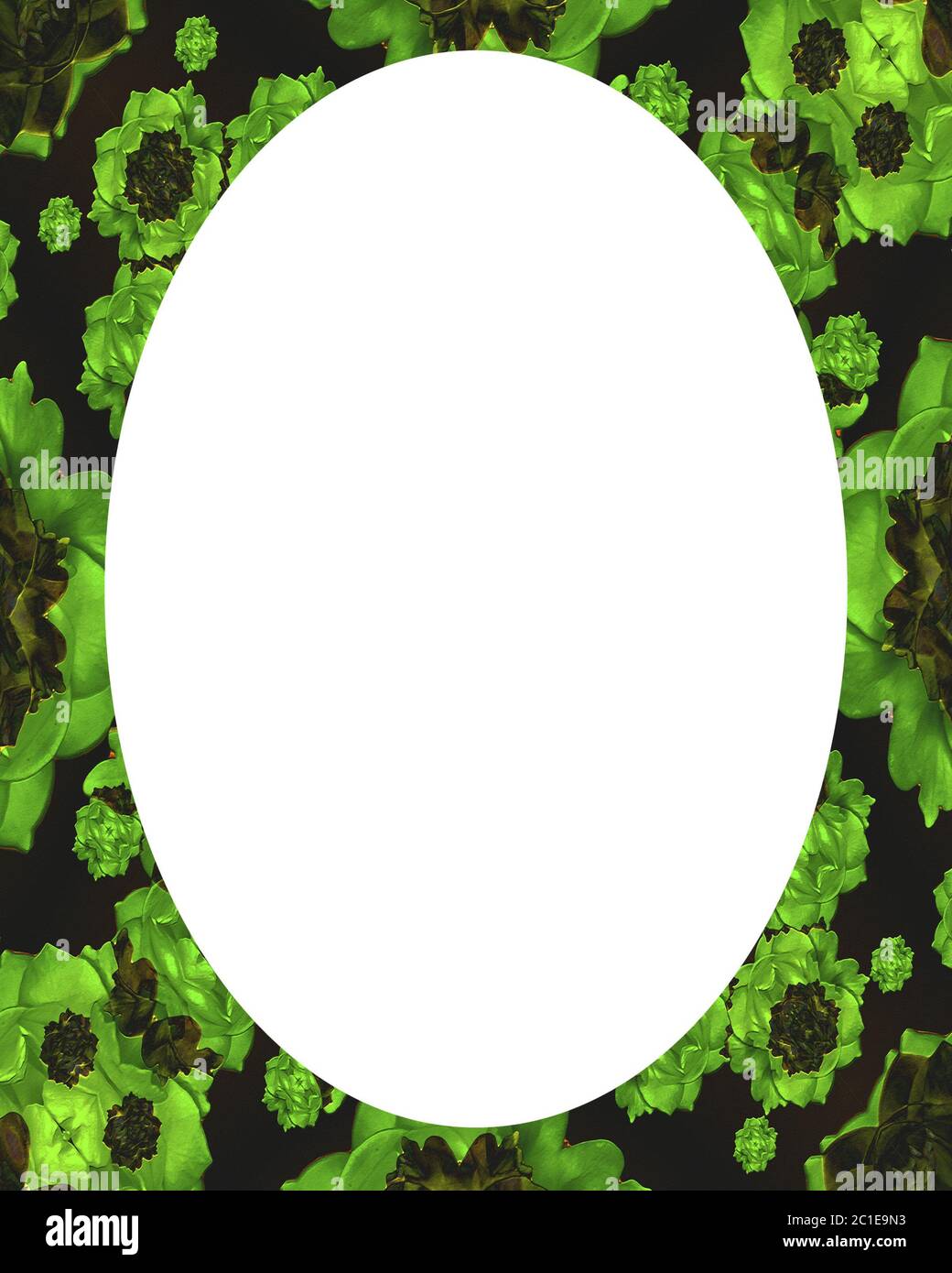 Circle Frame Background with Decorated Borders Stock Photo - Alamy