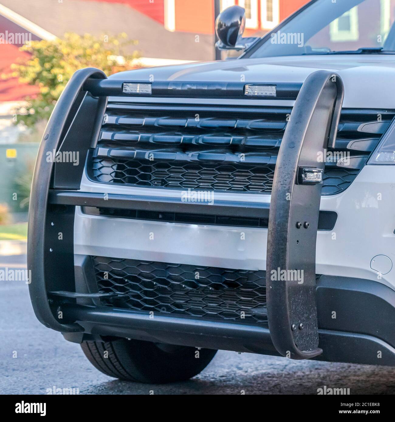 Square All terrain vehicle with heavy bull bar Stock Photo - Alamy