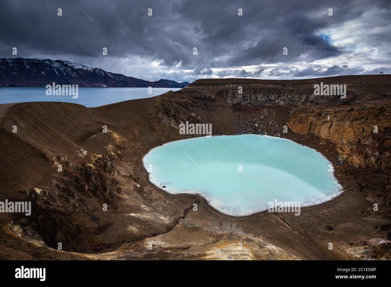 Askja Volcano Crater Iceland Stock Photo - Alamy