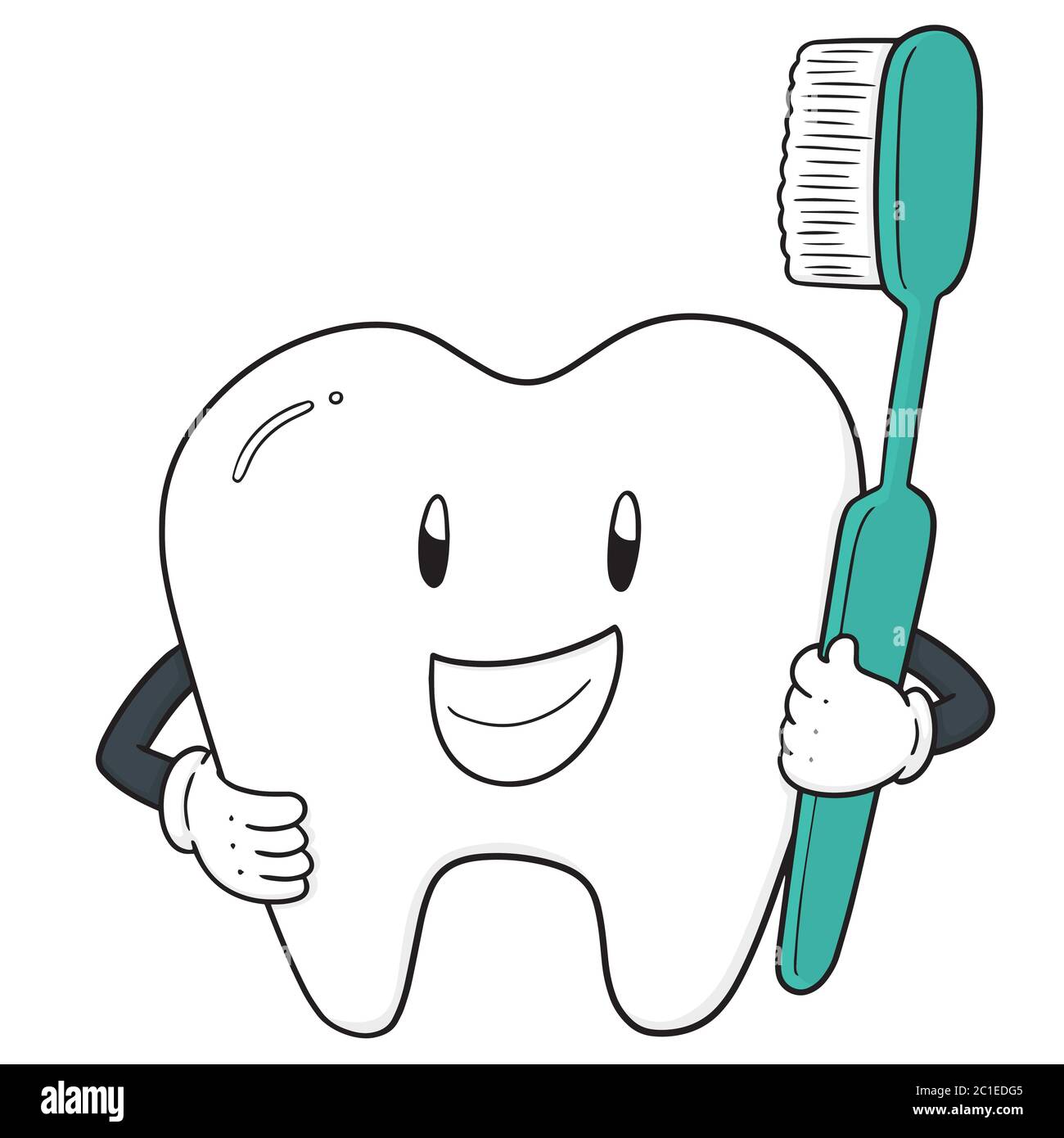 Draw toothbrush cartoon hi-res stock photography and images - Alamy