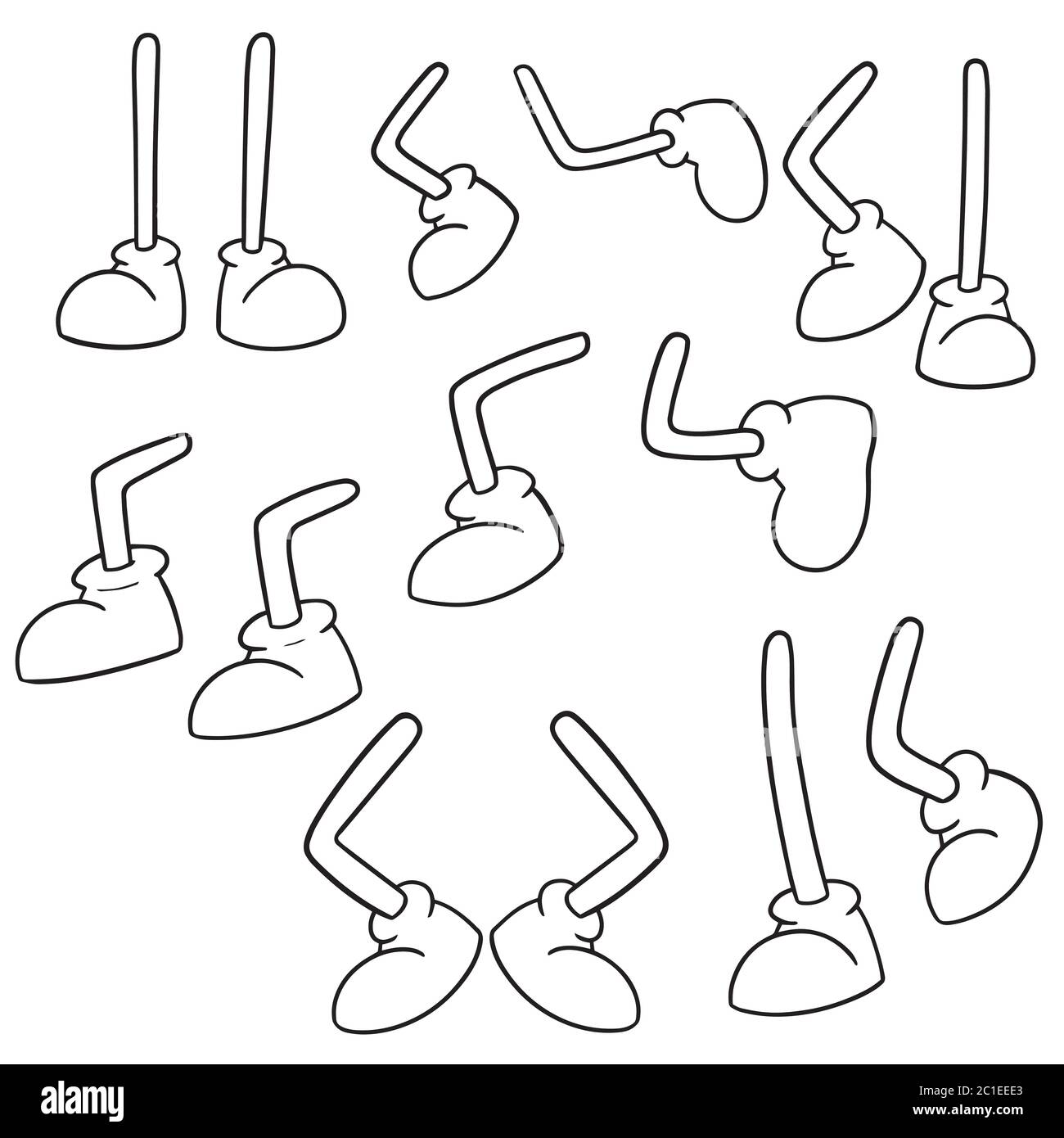 vector set of cartoon leg Stock Vector Image & Art - Alamy