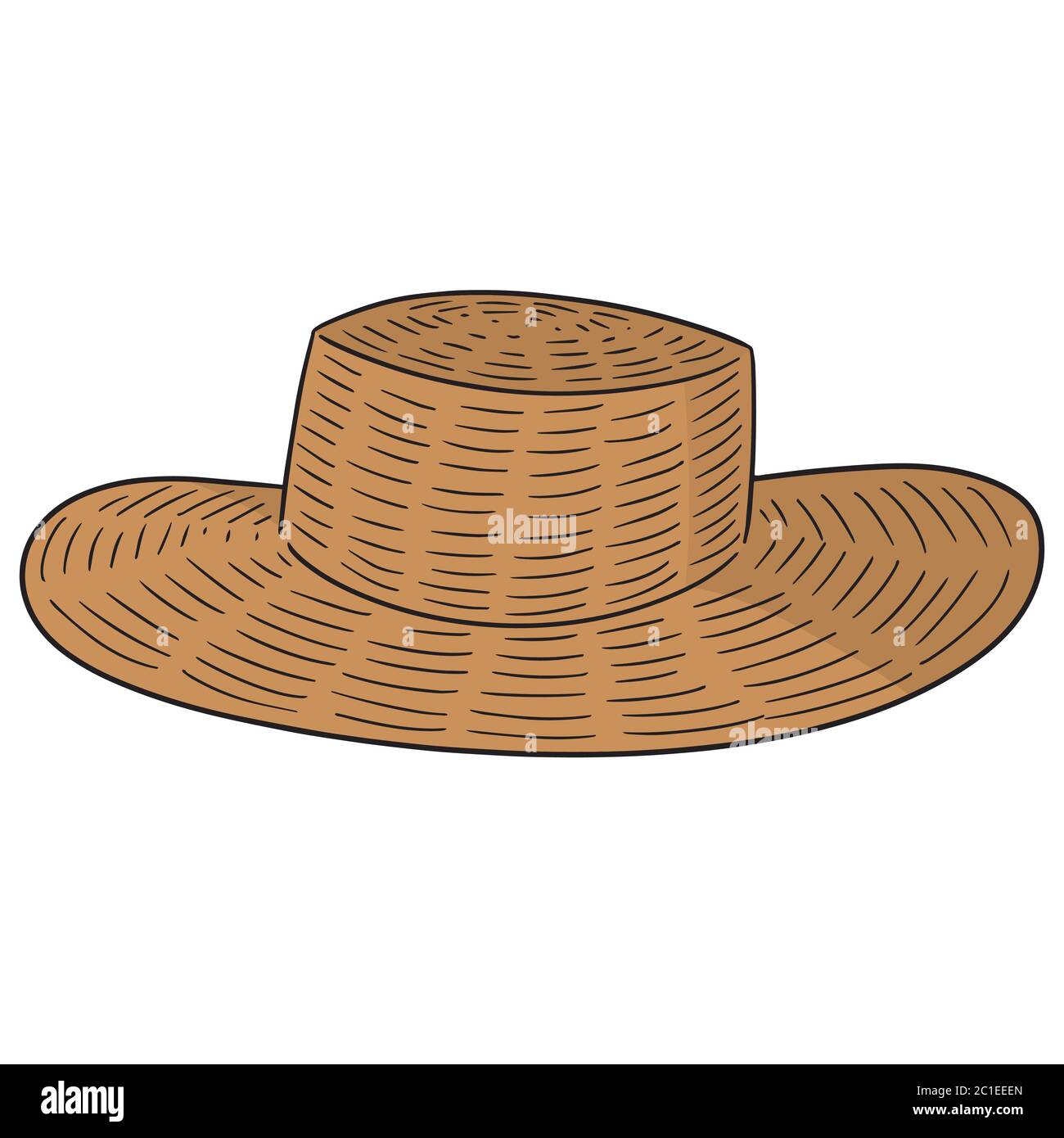 vector of straw hat Stock Vector Image & Art - Alamy