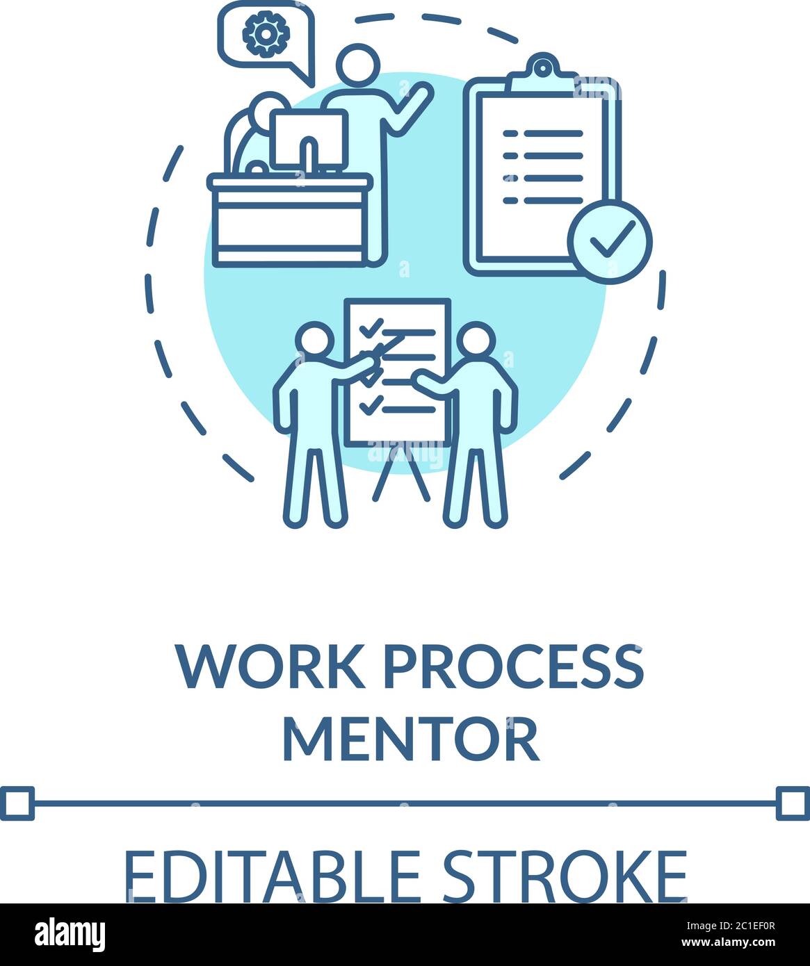 Work process mentor concept icon Stock Vector Image & Art - Alamy