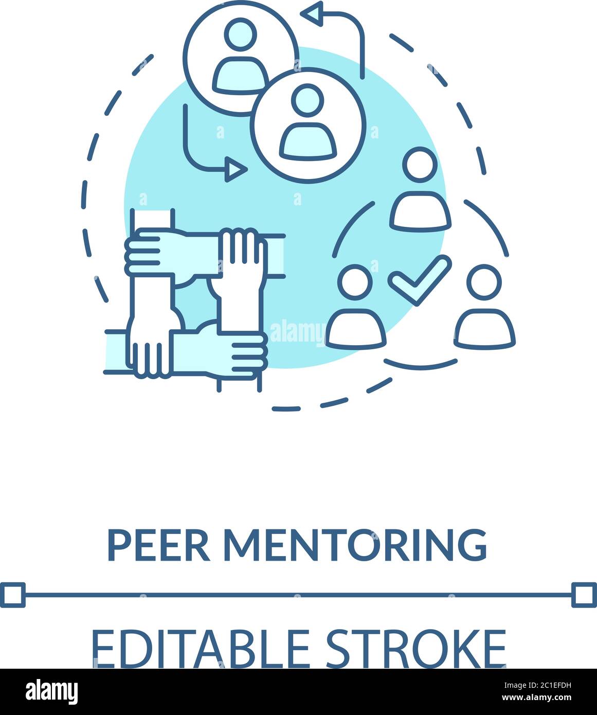 Peer mentoring concept icon Stock Vector Image & Art - Alamy