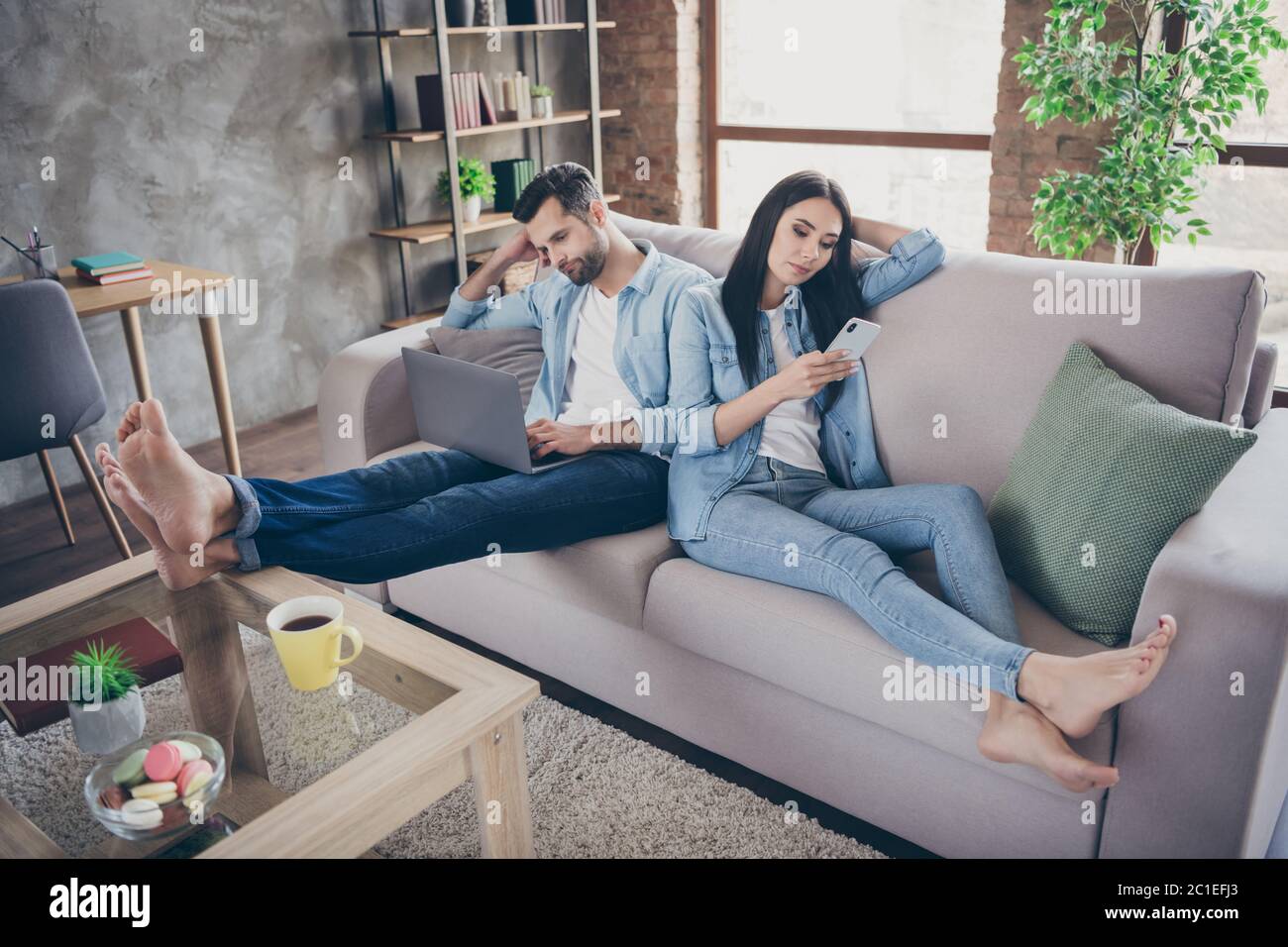 Lazy boyfriend unhappy hi-res stock photography and images - Alamy