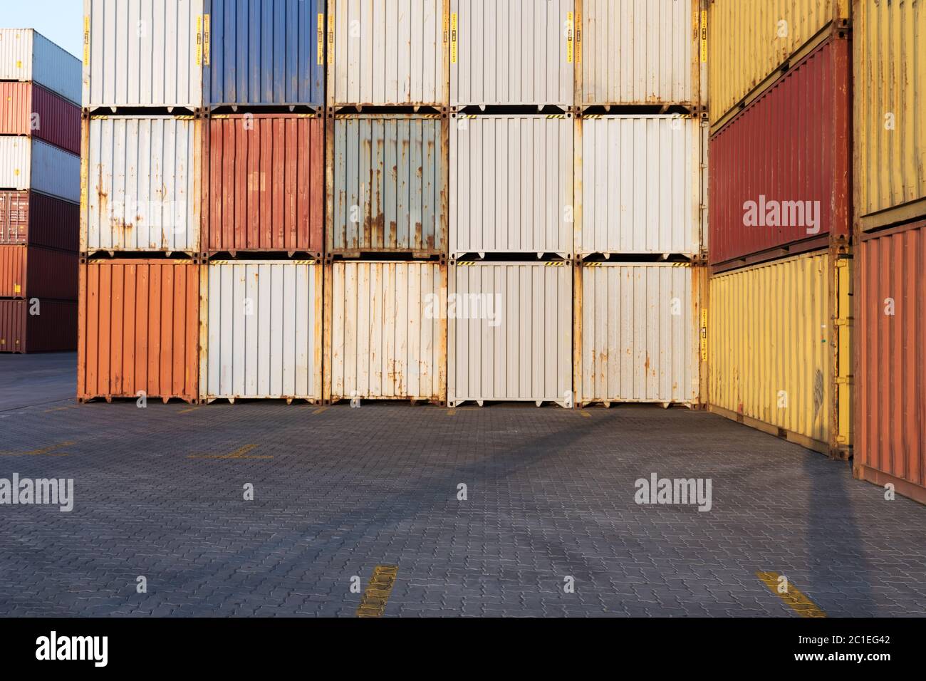 Industrial Container yard for Logistic Import Export business Stock ...