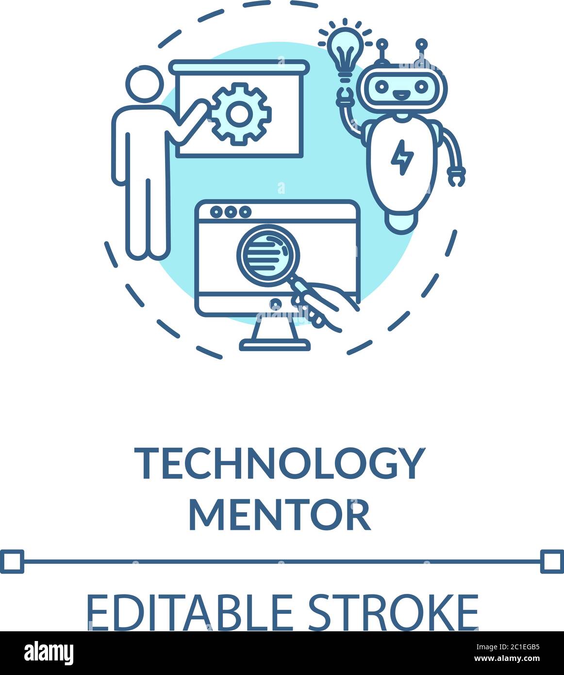 Technology mentor concept icon Stock Vector Image & Art - Alamy