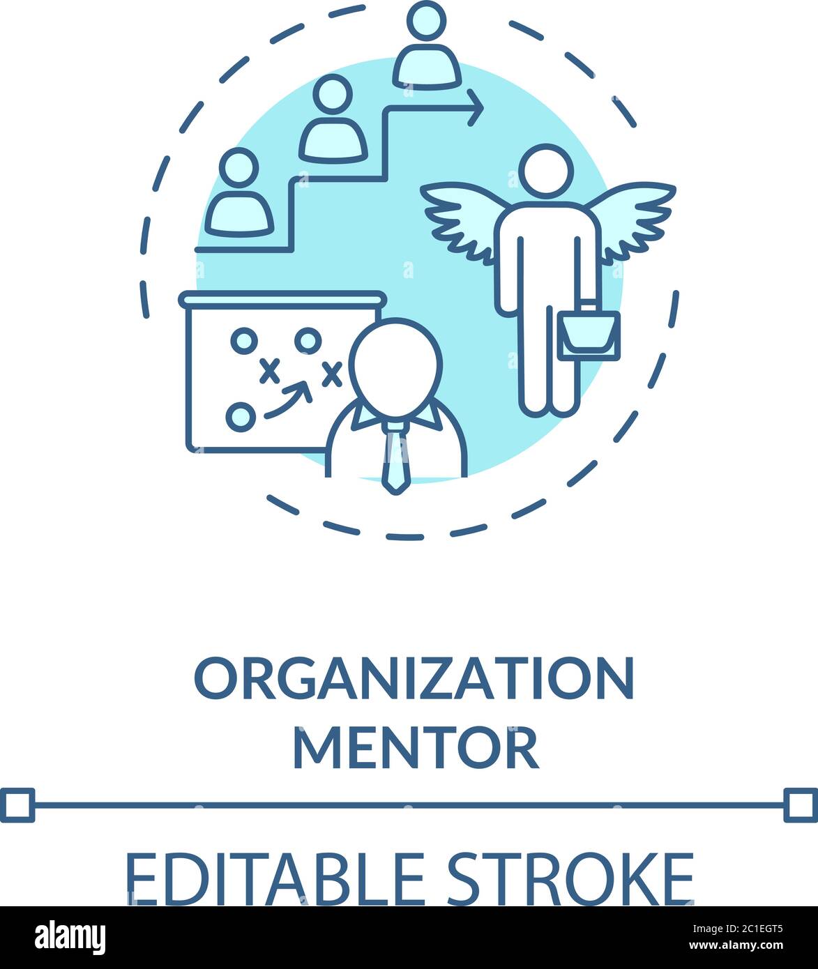 Organization mentor concept icon Stock Vector Image & Art - Alamy