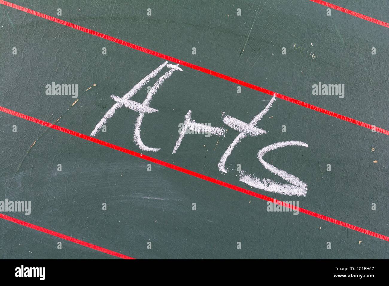 Arts - sign on a chalkboard Stock Photo - Alamy