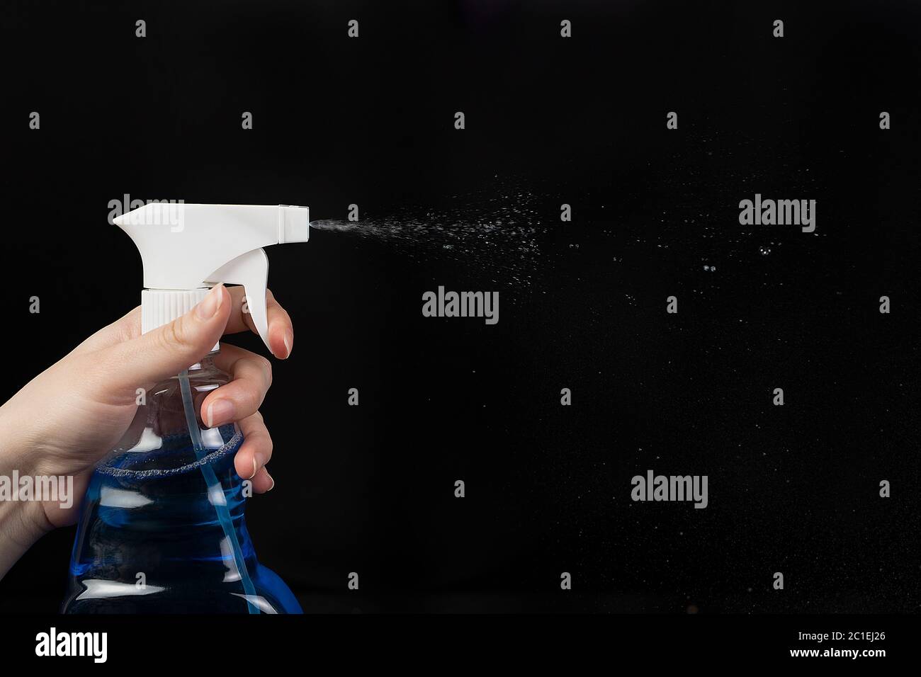 A product designed to clean surfaces and disinfect hands. The spray is ...