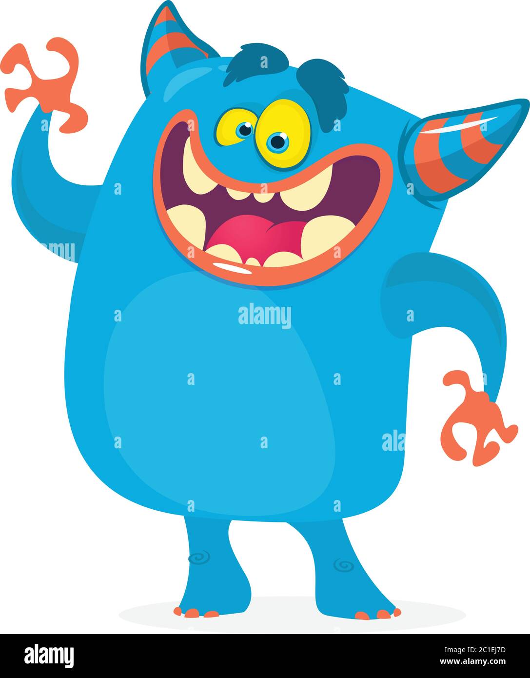 Cute cartoon troll character. Vector monster character for Halloween ...