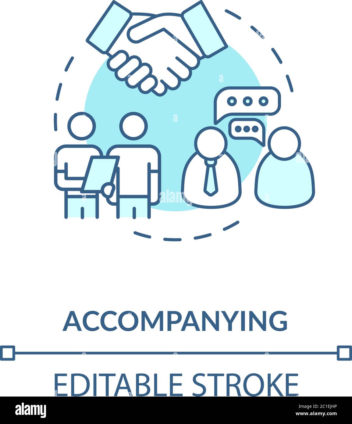 Accompanying concept icon Stock Vector Image & Art - Alamy