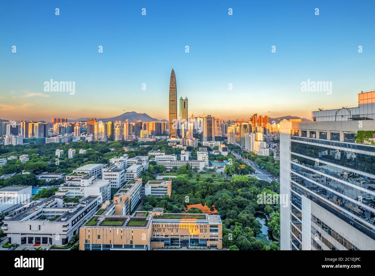 skyline of modern city shenzhen Stock Photo - Alamy