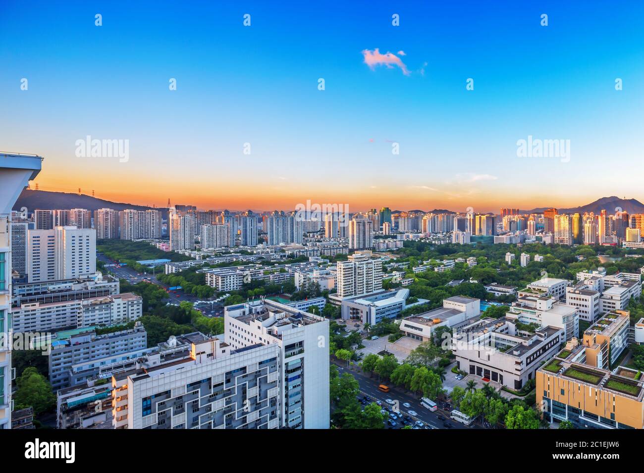 skyline of modern city shenzhen Stock Photo - Alamy