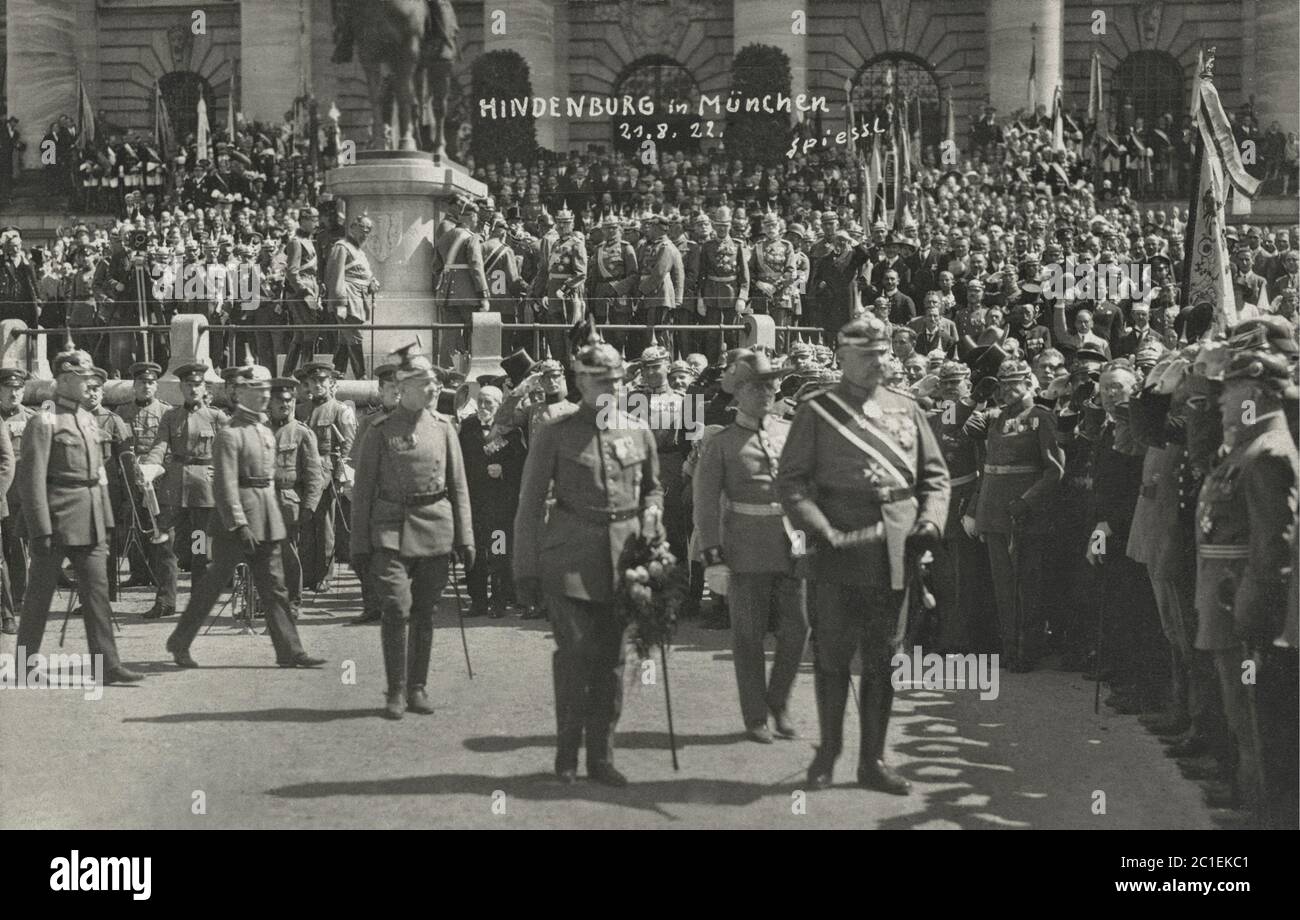 Paul von Hindenburg in Munich. Germany. 1922 Stock Photo - Alamy