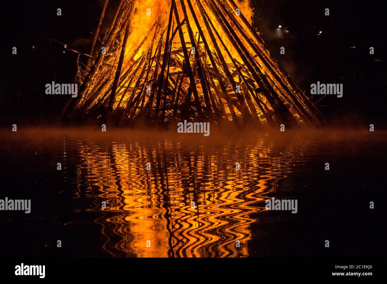 Solstice Celebrations Bonfire Stock Photo - Alamy