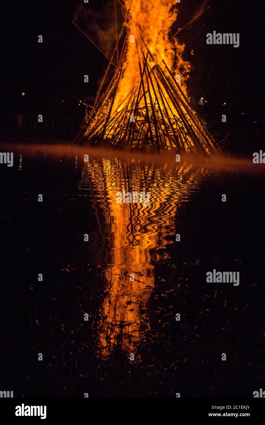 Solstice Celebrations Bonfire Stock Photo - Alamy