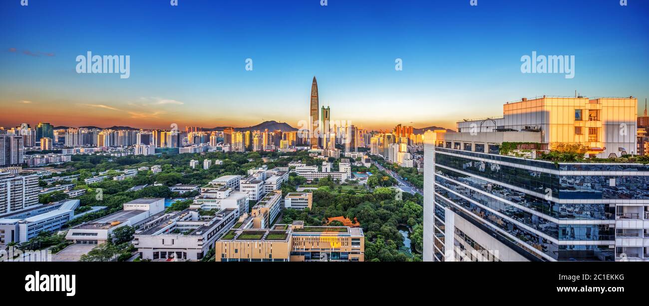skyline of modern city shenzhen Stock Photo - Alamy