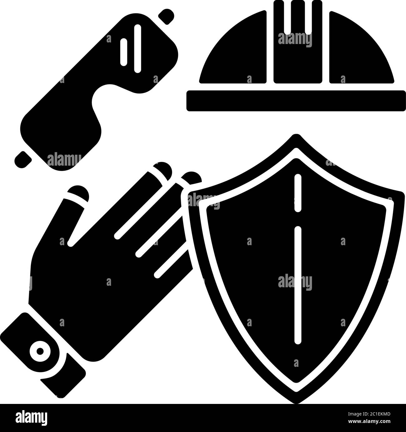 Labor safety black glyph icon Stock Vector Image & Art - Alamy