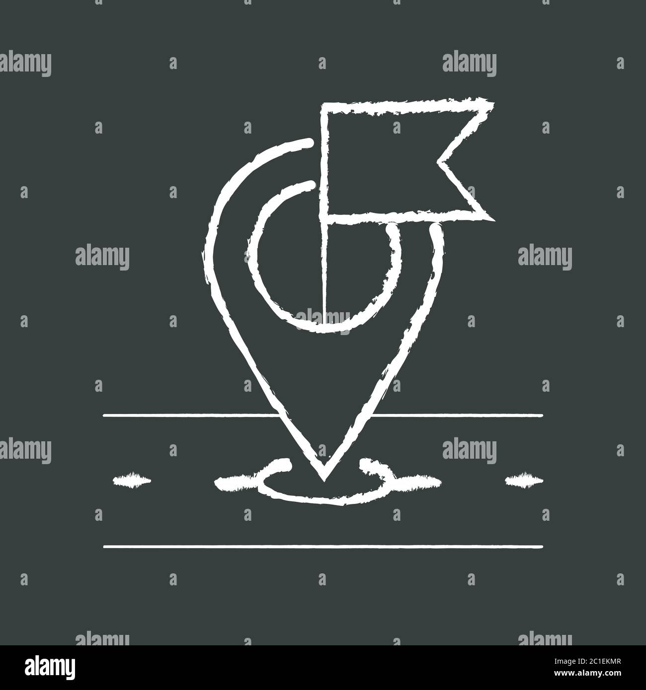 Geolocation modern line design Black and White Stock Photos & Images ...