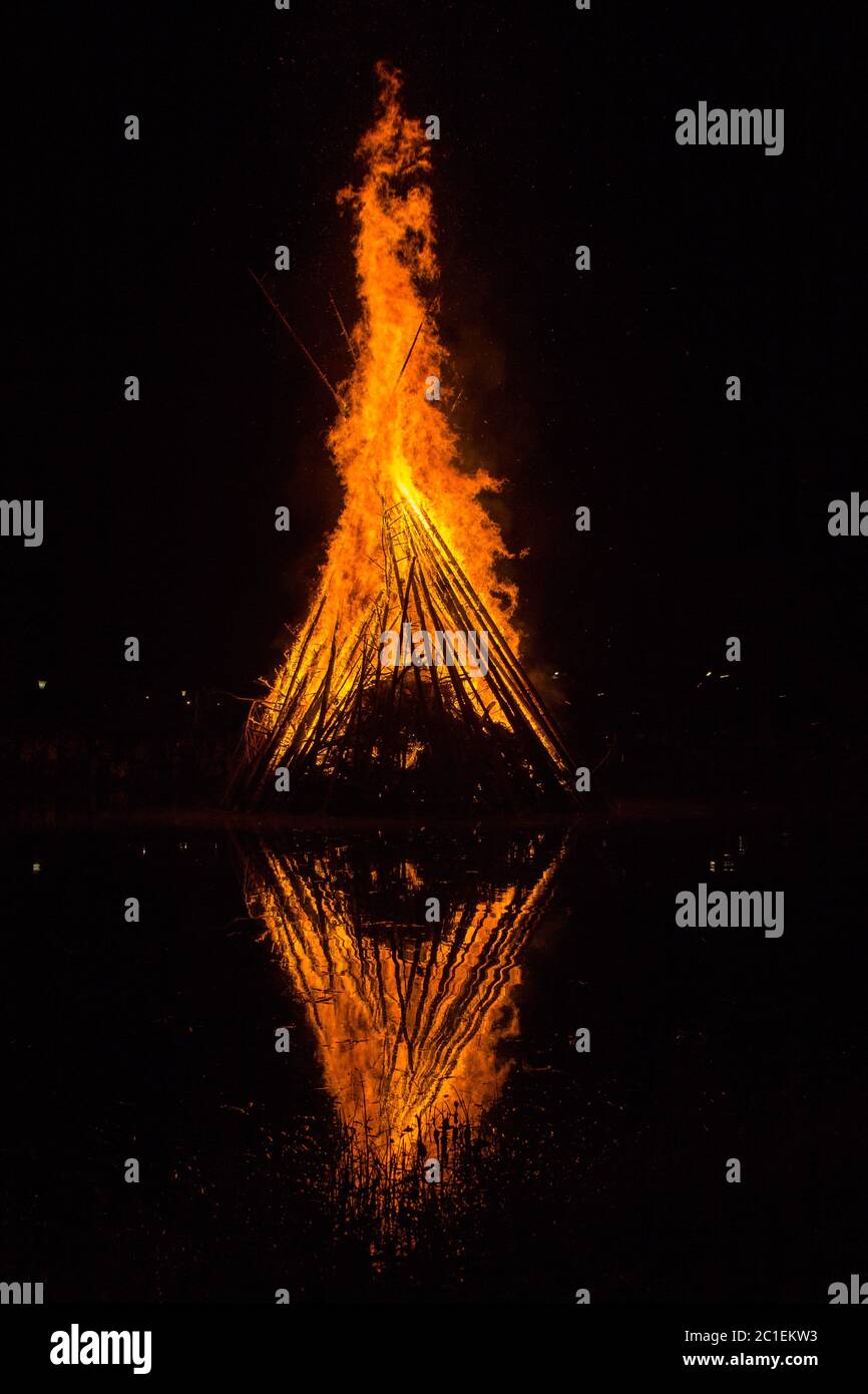 Solstice Celebrations Bonfire Stock Photo - Alamy