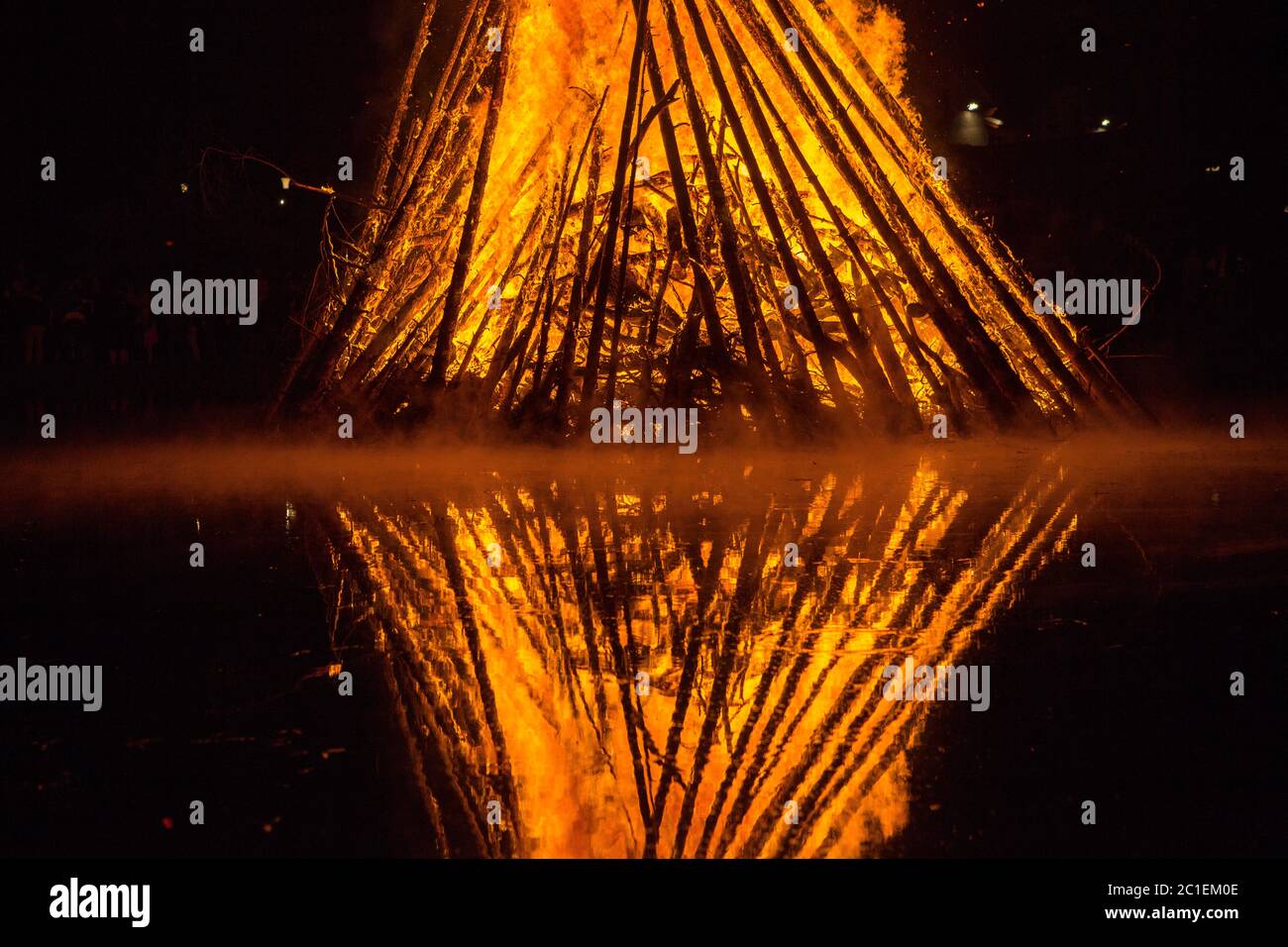 Solstice Celebrations Bonfire Stock Photo - Alamy