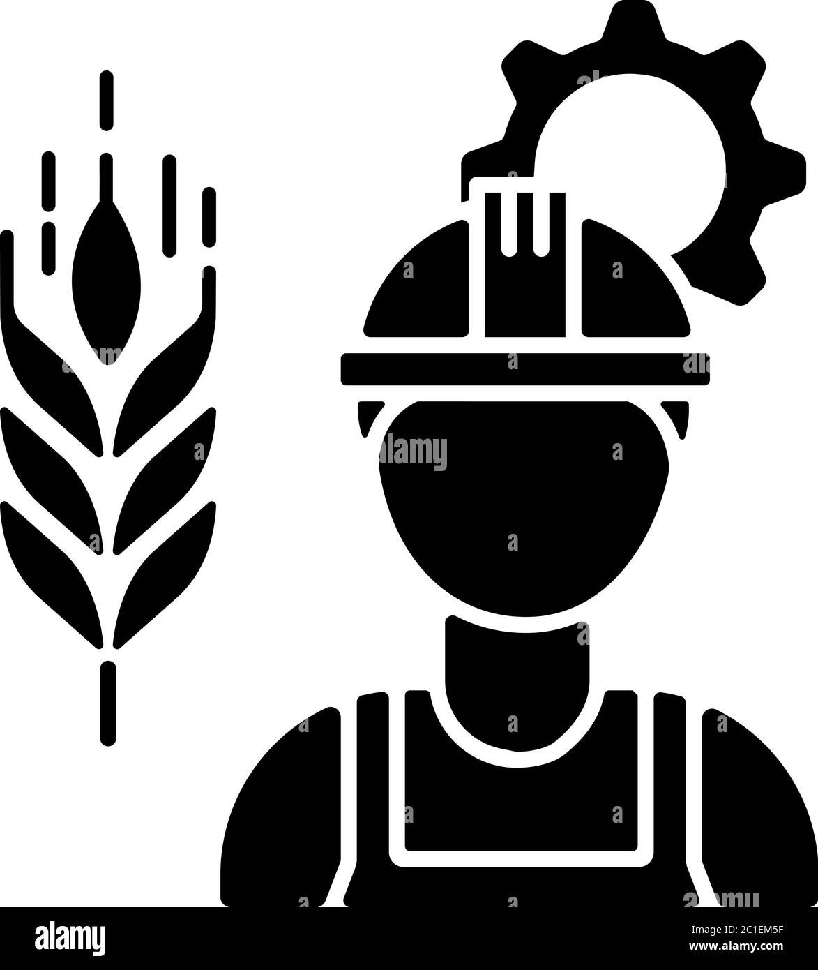 Agricultural engineer black glyph icon Stock Vector Image & Art - Alamy