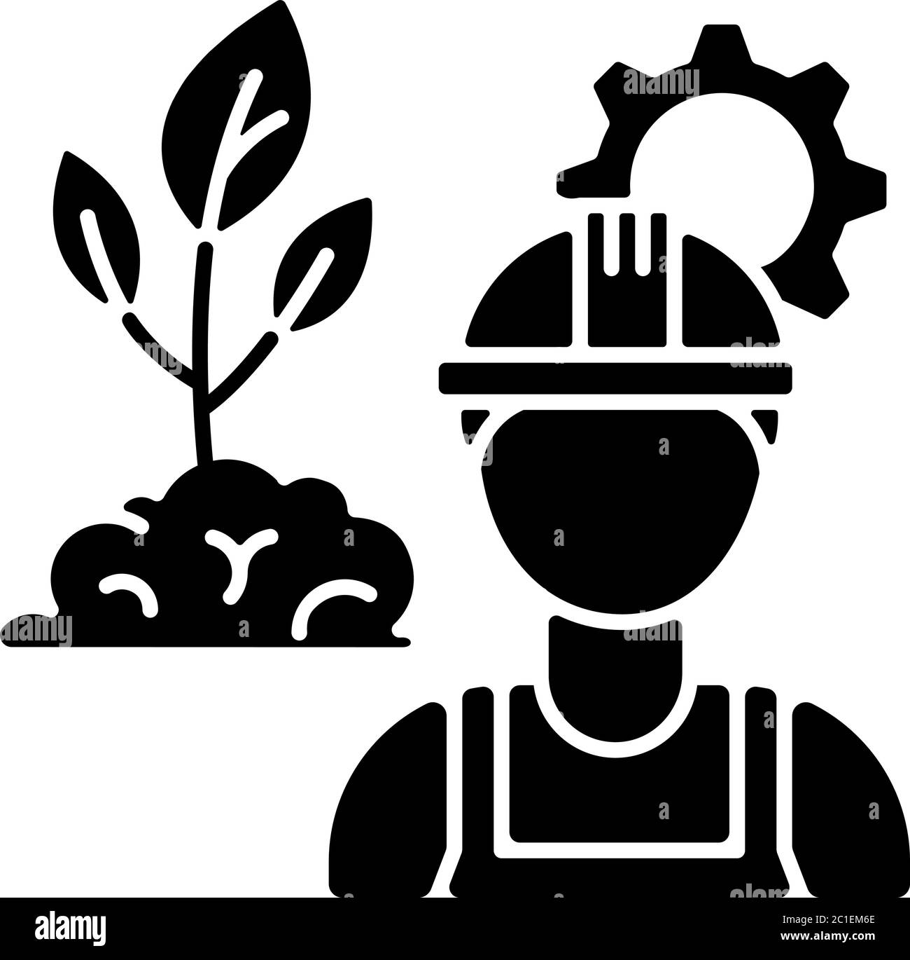 Environmental engineer black glyph icon Stock Vector Image & Art - Alamy
