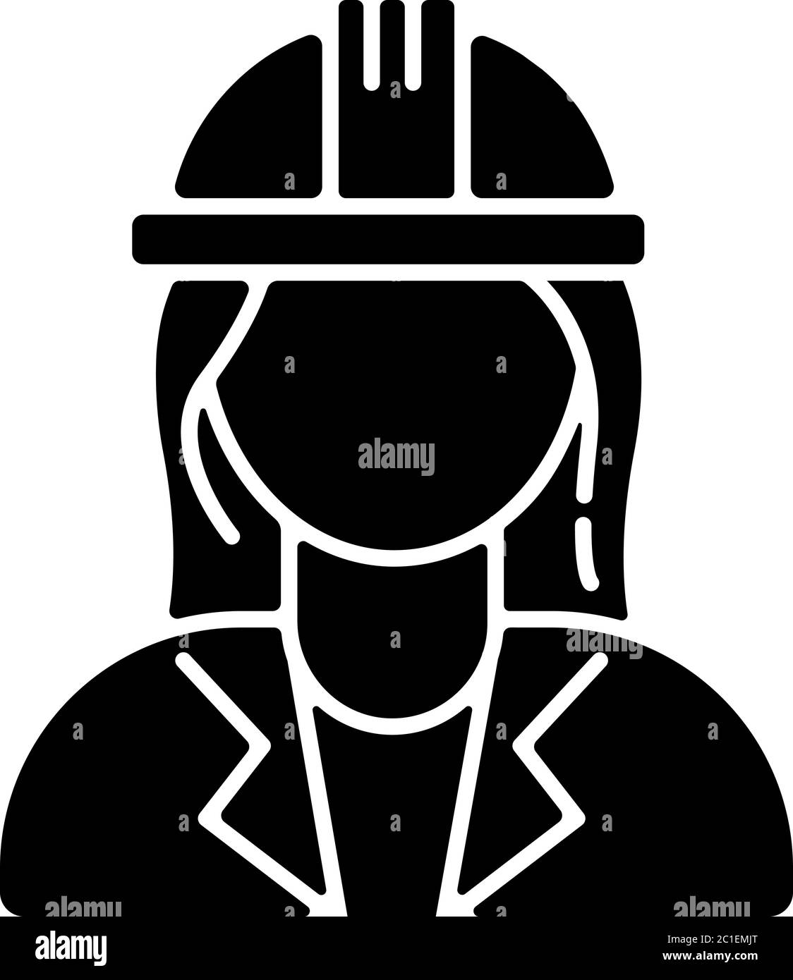 Female engineer black glyph icon Stock Vector Image & Art - Alamy