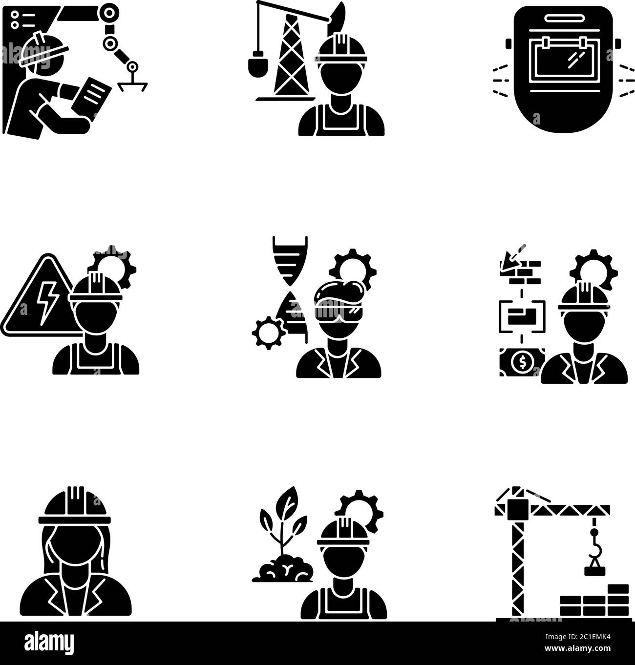 Black female factory worker Stock Vector Images - Alamy