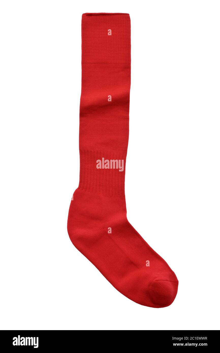 red sock isolated on white background Stock Photo - Alamy