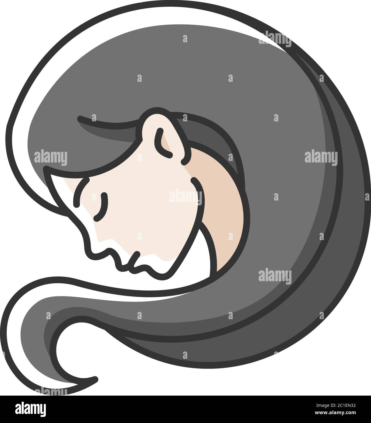 Virgo Zodiac Sign Rgb Color Icon Stock Vector Image And Art Alamy
