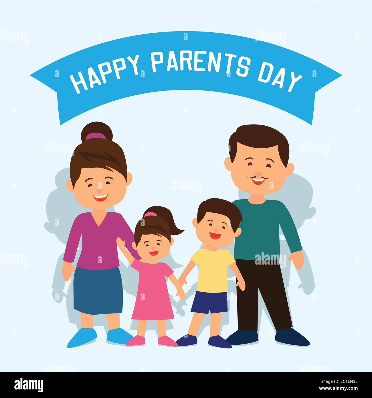 happy parent's day concept. vector illustration Stock Vector Image ...