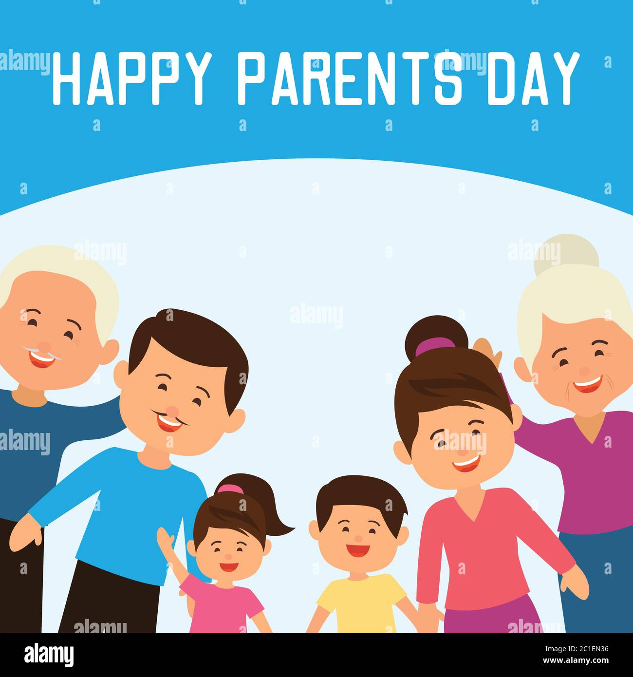 happy parent's day concept. vector illustration Stock Vector Image ...