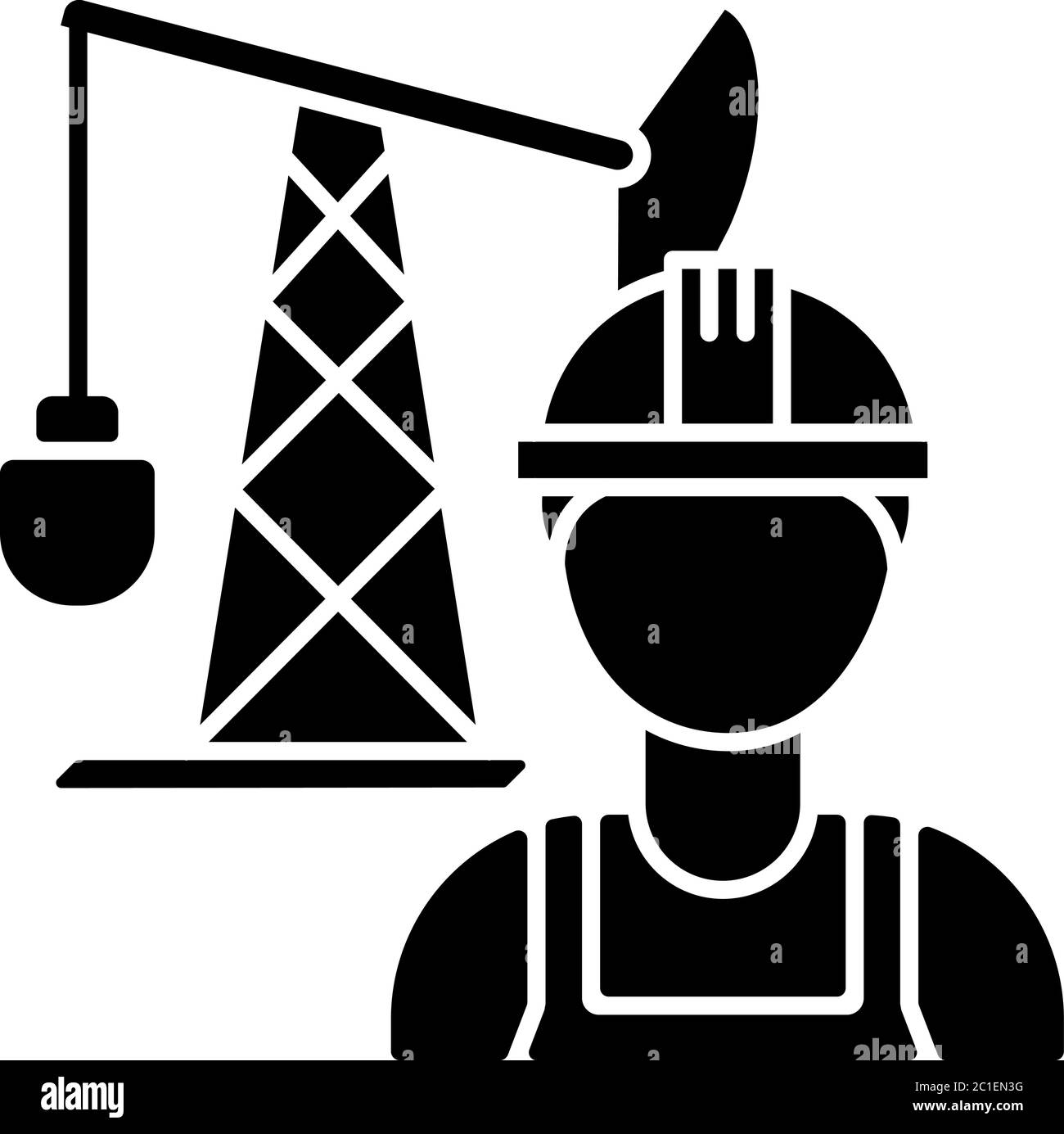 Engineer working oil factory Stock Vector Images - Alamy