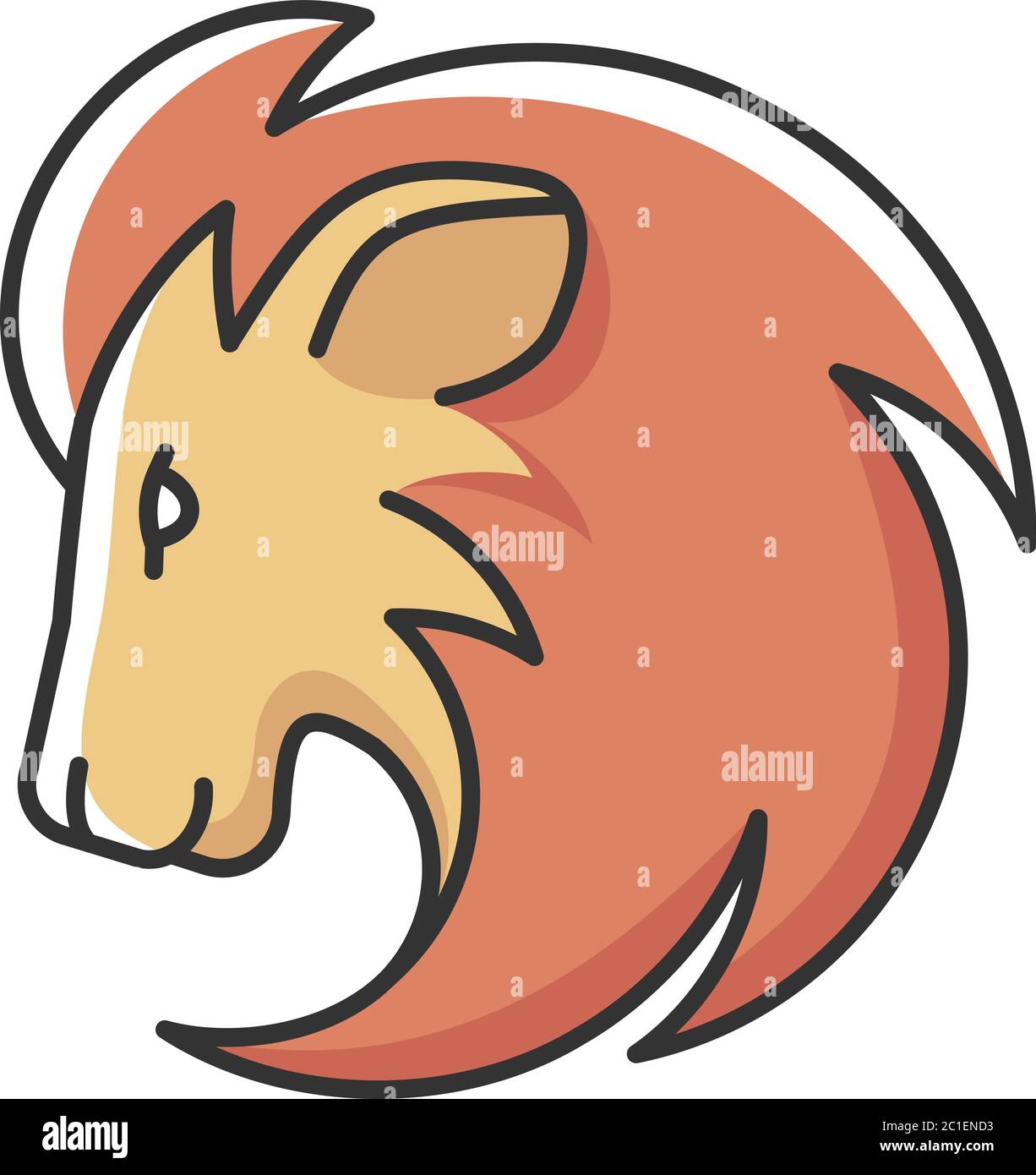 Leo zodiac sign RGB color icon Stock Vector Image & Art - Alamy