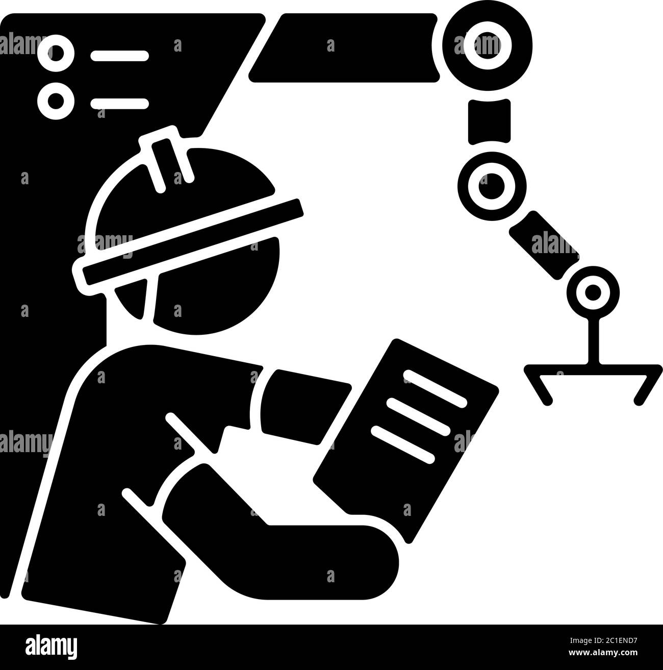 Project engineer black glyph icon Stock Vector Image & Art - Alamy