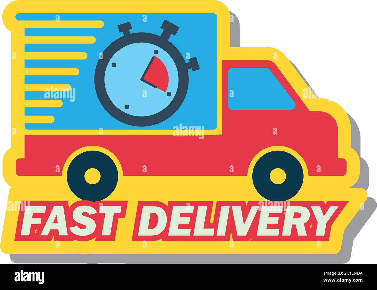Food delivery sticker Stock Vector Images - Alamy