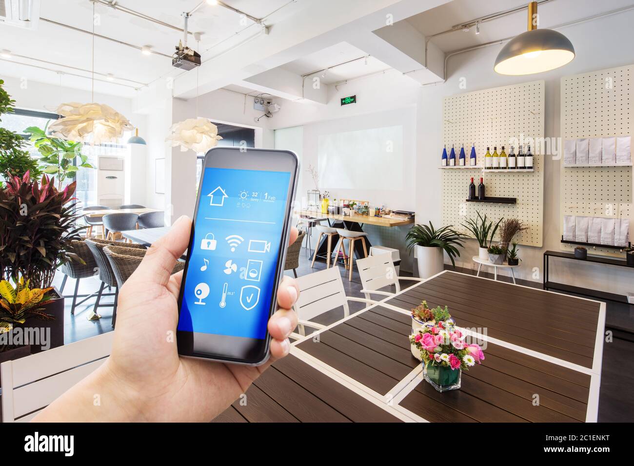 Mobile phone living room table hi-res stock photography and images - Alamy