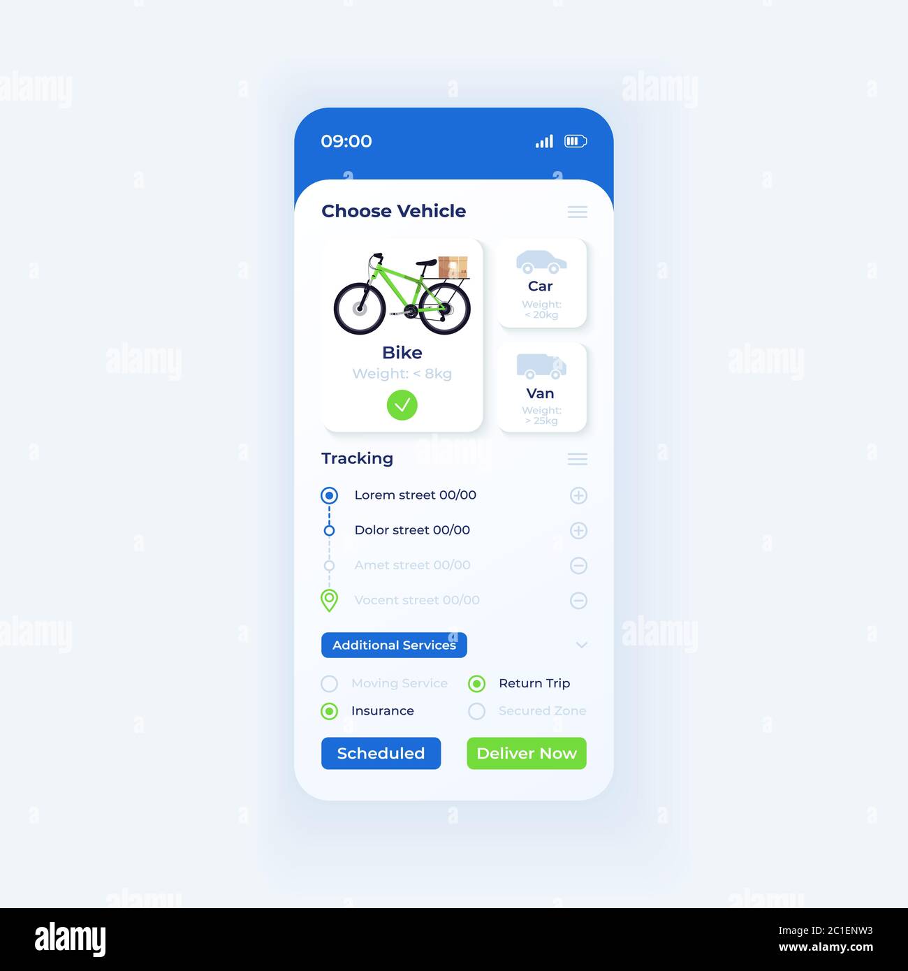 Delivery app smartphone interface vector template Stock Vector Image ...